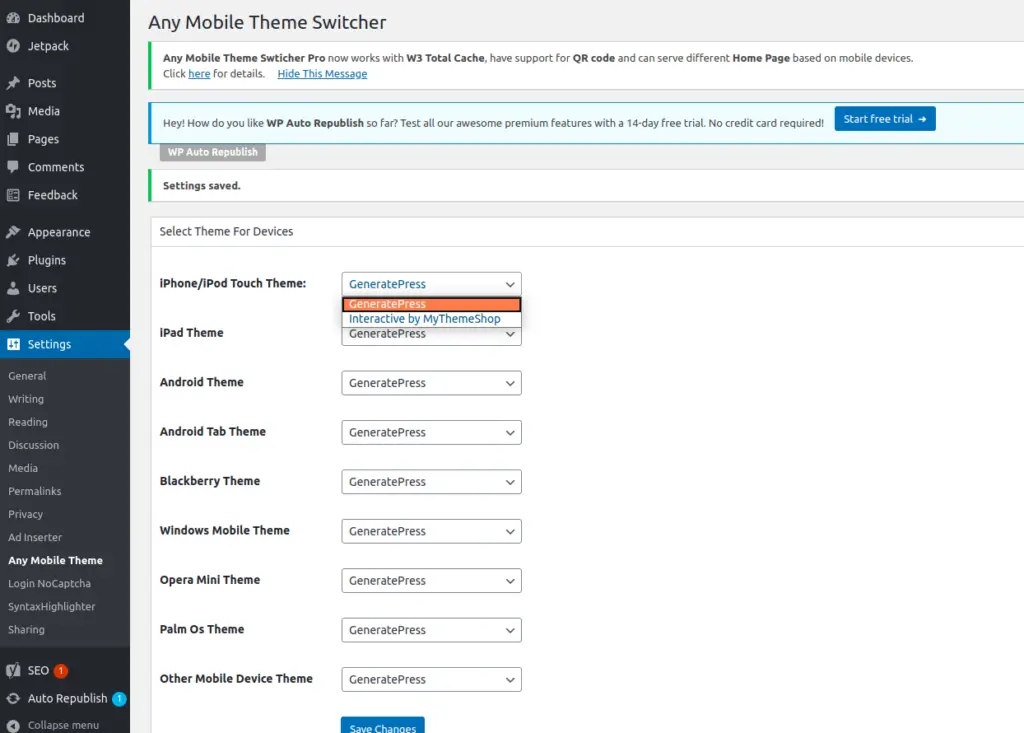 How to Use Different WordPress Themes for Mobile and Desktop Versions - Lynxbee – Linux ...