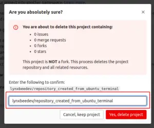 How to delete GitLab Project ? - Lynxbee – Linux, Embedded, Android ...