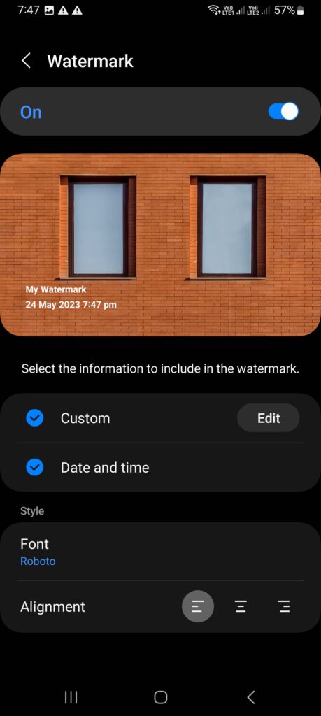 How to turn ON Camera watermark with Samsung Mobiles ? - Lynxbee ...